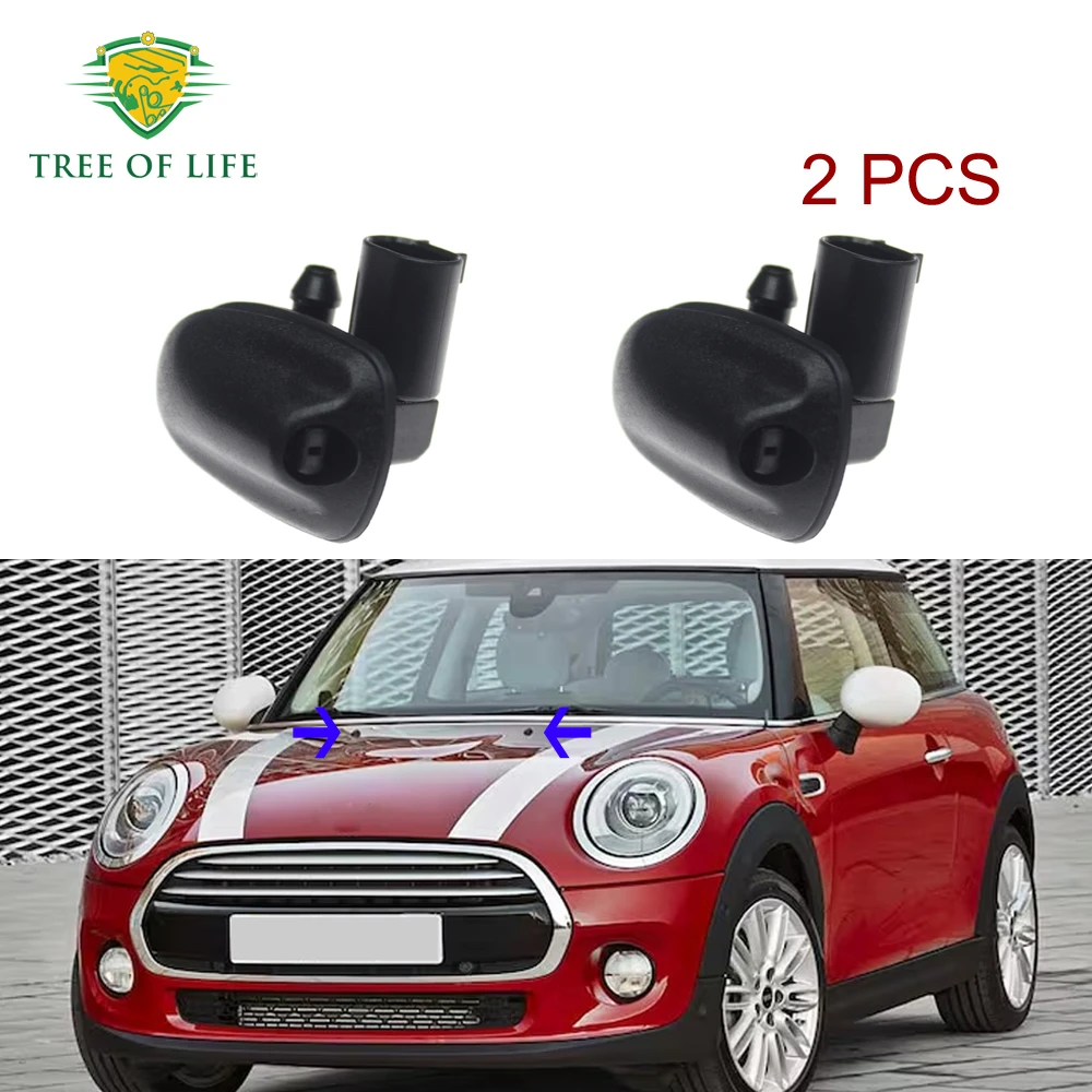 1/2x Car Heated Windscreen Washer Nozzle Left Right For Mini F56 F55 ...