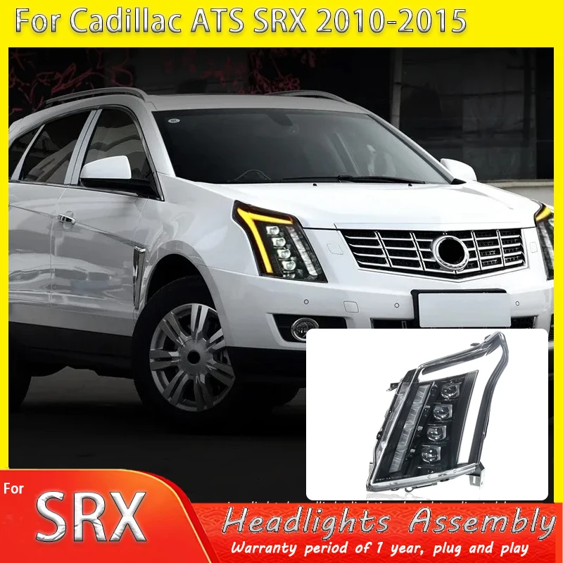 Car LED Headlamp For Cadillac SRX 2010-2015 Accessories Modified Front ...