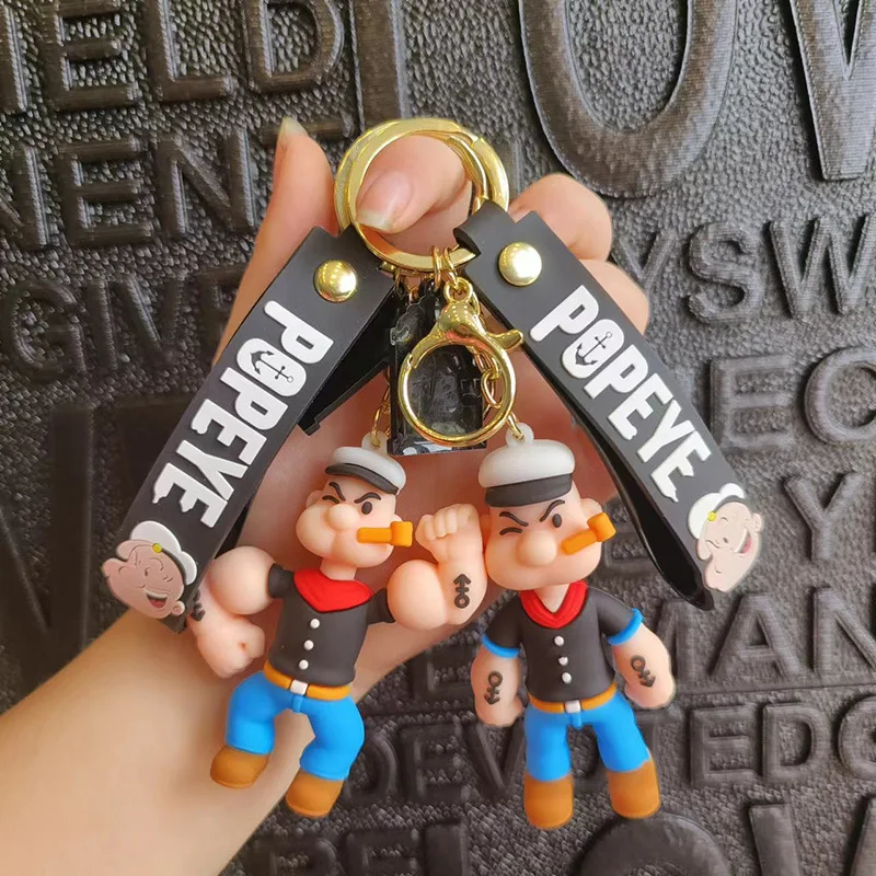 Cute-creative-cartoon-doll-keychains-creative-silicone-doll-car-key ...