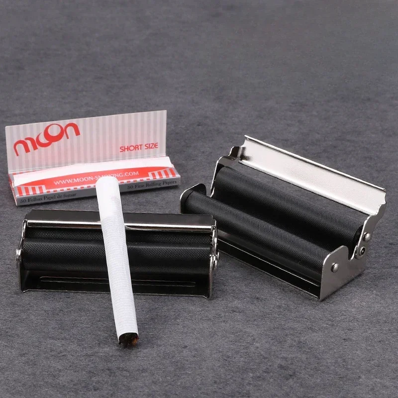 70MM-Portable-Metal-Cigarette-Roller-with-Lid-Manual-DIY-Hand-Roll ...