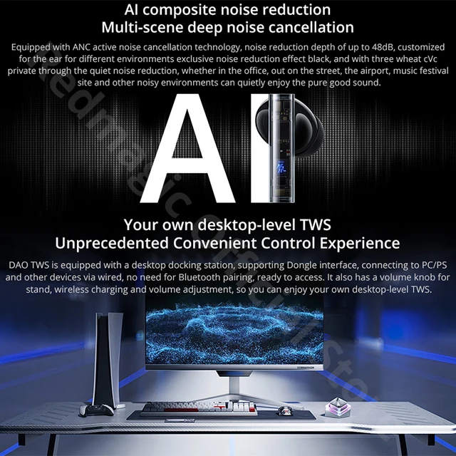 Original Nubia RedMagic DAO TWS Gaming Earbuds for RedMagic 8s Pro TWS ...