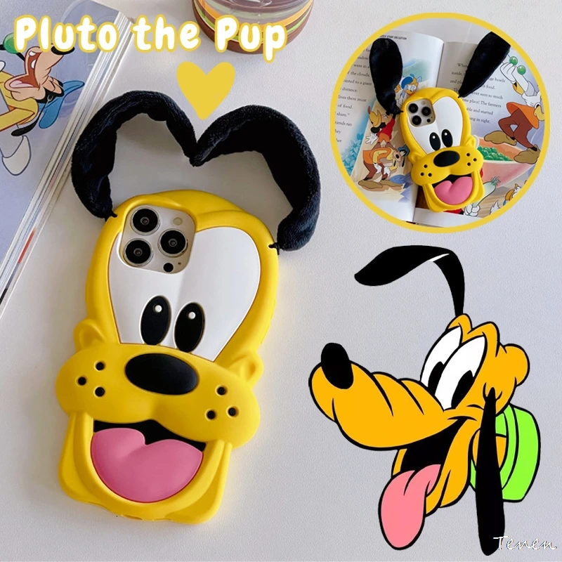 Disney-Pluto-Pup-Plush-Ears-Phone-Case-For-iPhone-11-12-13-14-15-Pro ...