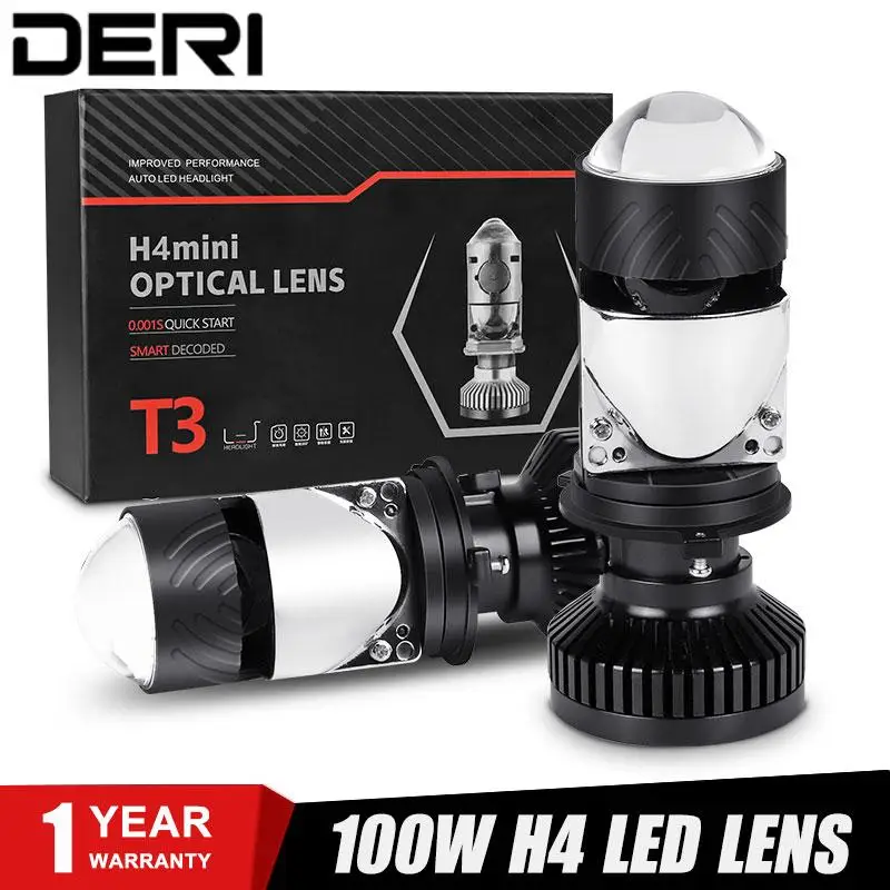 100W-Pair-T3-H4-9003-HB2-LED-Headlight-Mini-Projector-Lens-Automobles ...
