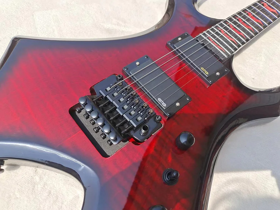 High-quality-electric-guitar-with-patterned-body-and-active-pickup-In ...