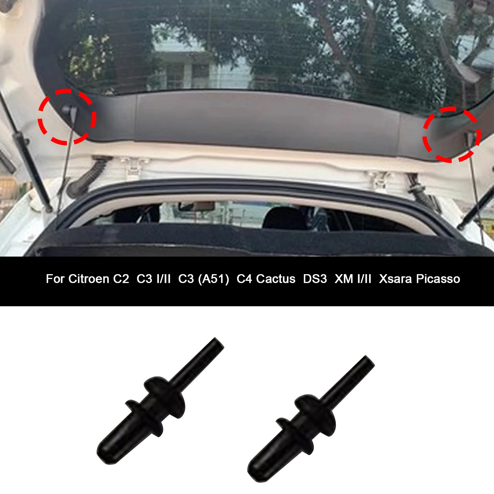 2x-FOR-CITROEN-SAXO-C2-C3-XSARA-Picasso-DS3-XM-Rear-Boot-Trunk-Parcel ...