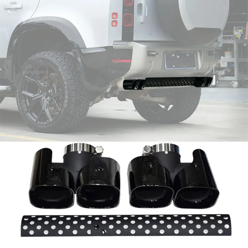 For-Land-Rover-Defender-90-110-2020-2022-Rear-Exhaust-Muffler-Tip-Pipe ...