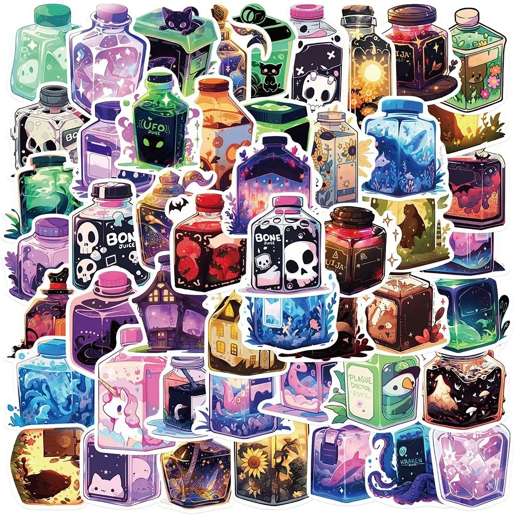 10-30-50PCS-Funny-Magic-Drinks-Cartoon-Stickers-INS-Style-Decals-Travel ...