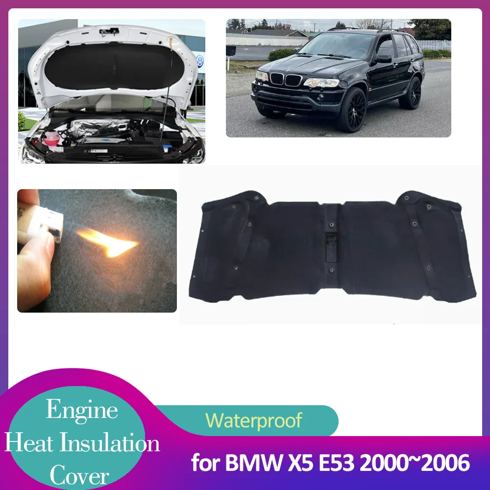 for-BMW-X5-E53-2000-2006-Car-Hood-Engine-Insulation-Pad-Soundproof-Heat ...