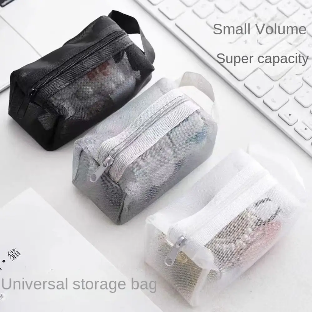 Large-Capacity-Key-Bags-Transparent-Cosmetic-Bag-Square-Mesh-Storage ...