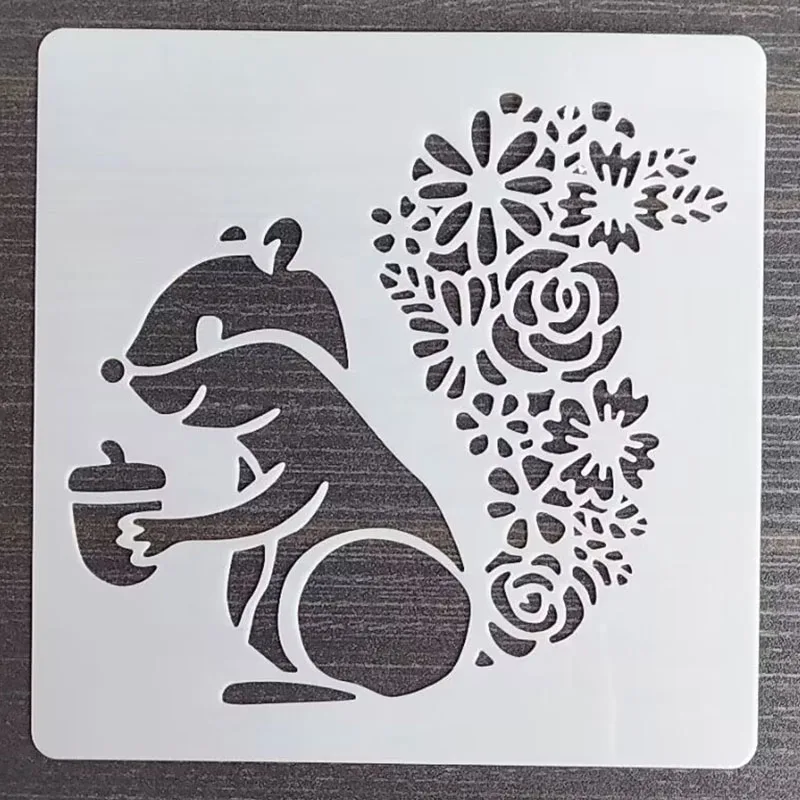 Running Squirrel Stencil