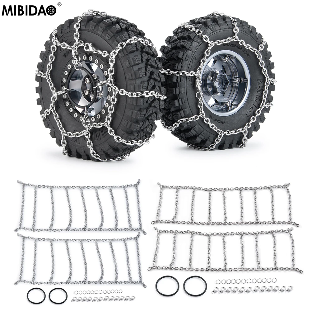 MIBIDAO-2Pcs-RC-Car-Tires-Snow-Chain-105-114-130mm-Chains-For-1-10 ...