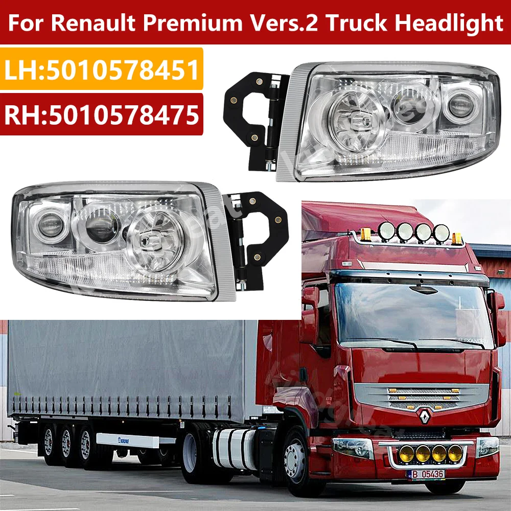 24V for Renault Premium Vers.2 European Truck Headlight Head Lamp ...