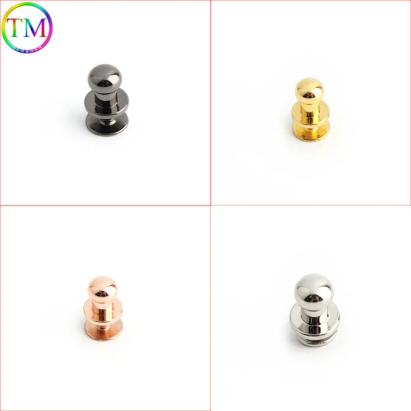 50 Pieces Metal Multi Color High Quality Double Cap Rivets Stud Round ...