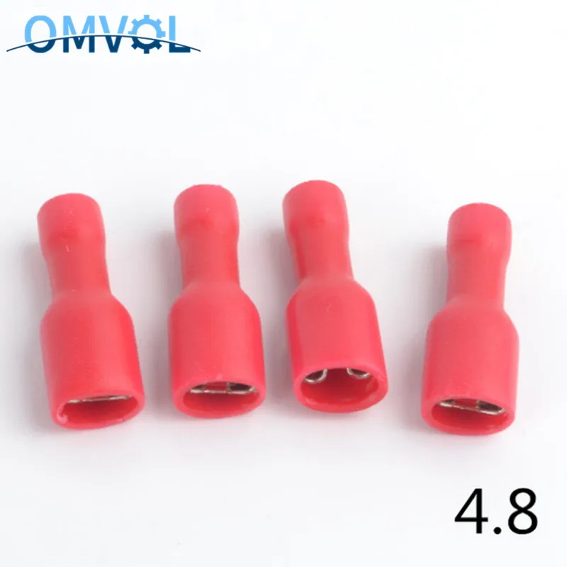 Red Female Spade Crimp Connectors Varied Size Terminals Female Spade