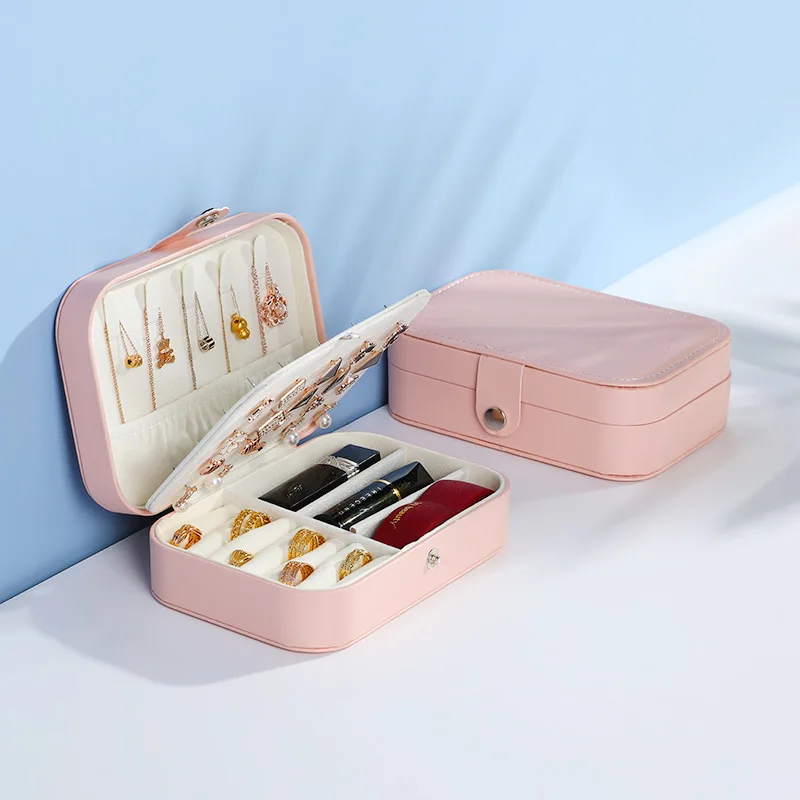 Double-Layer Jewelry Storage Box Portable Travel Jewelry Holder ...