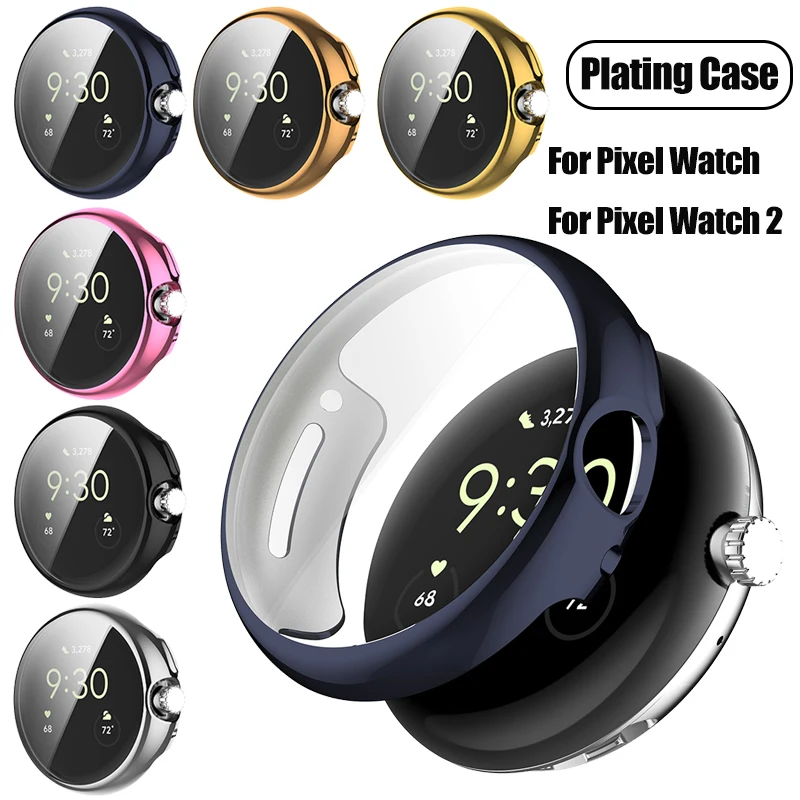 Plating-Class-Case-for-Google-Pixel-Watch-2-1-Tempered-Glass-Full ...