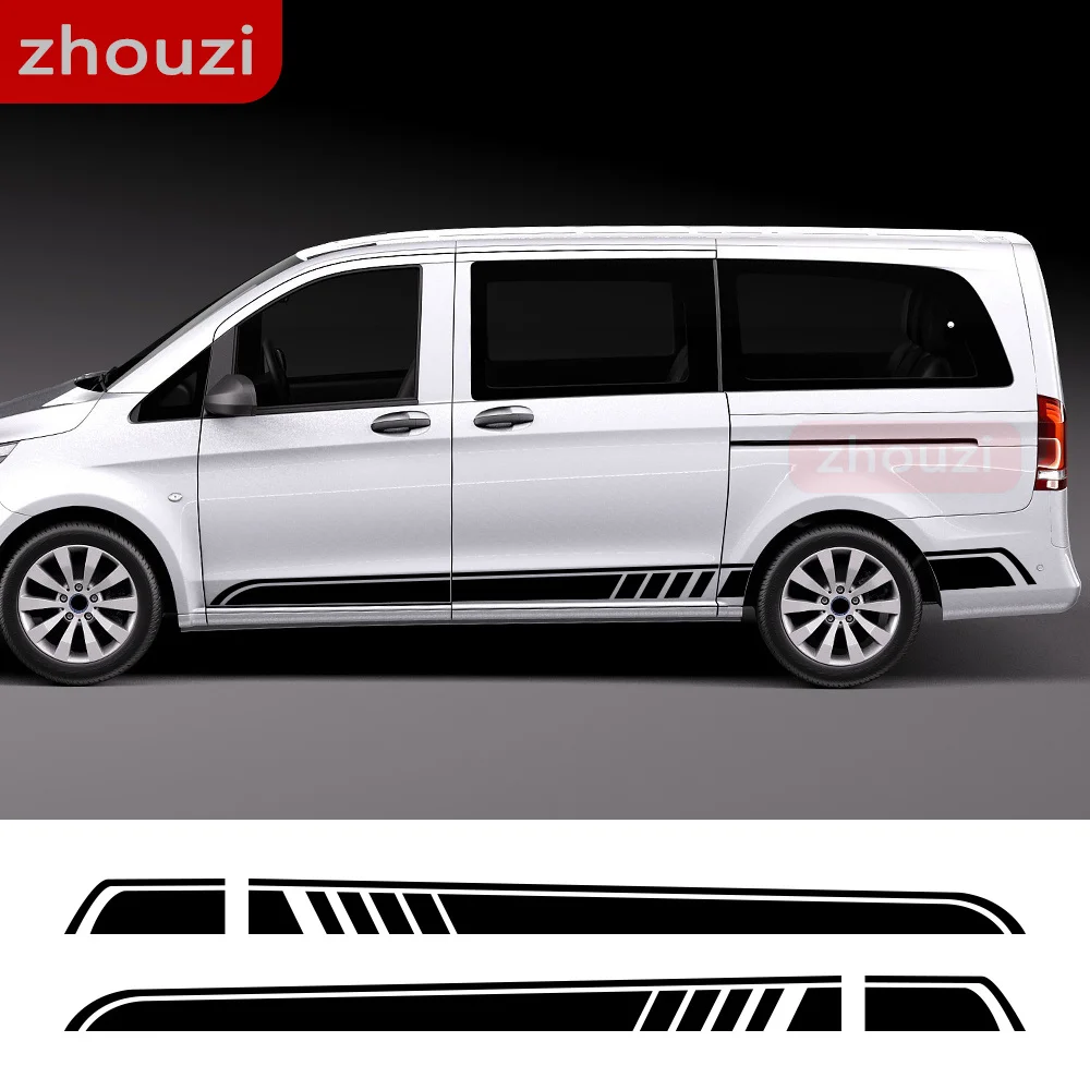 For Mercedes Benz Vito Viano V Class w447 v260 Long Side Stripe Car ...