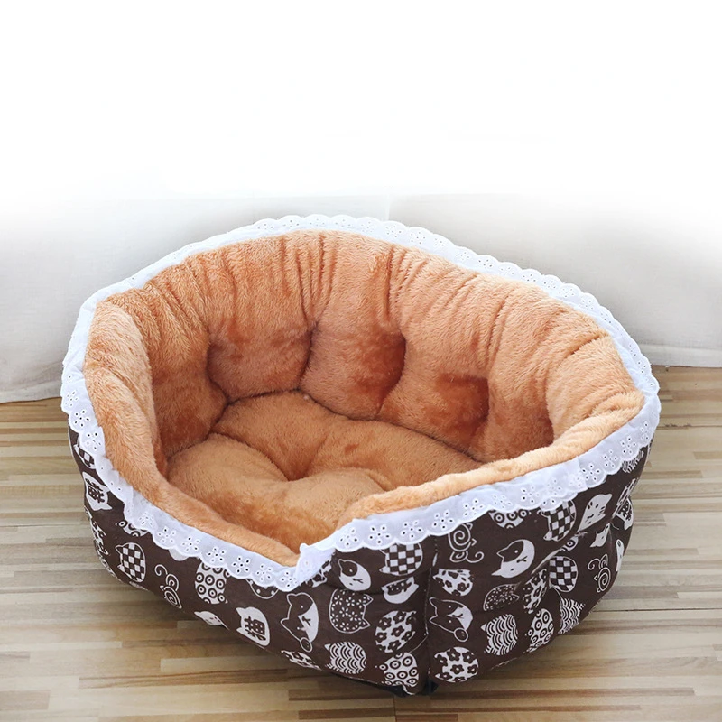 Pet-Dog-Cat-Sofa-House-Beds-Mats-Kennel-Wind-Warm-Enlarge-Pet-Bed-Lace ...