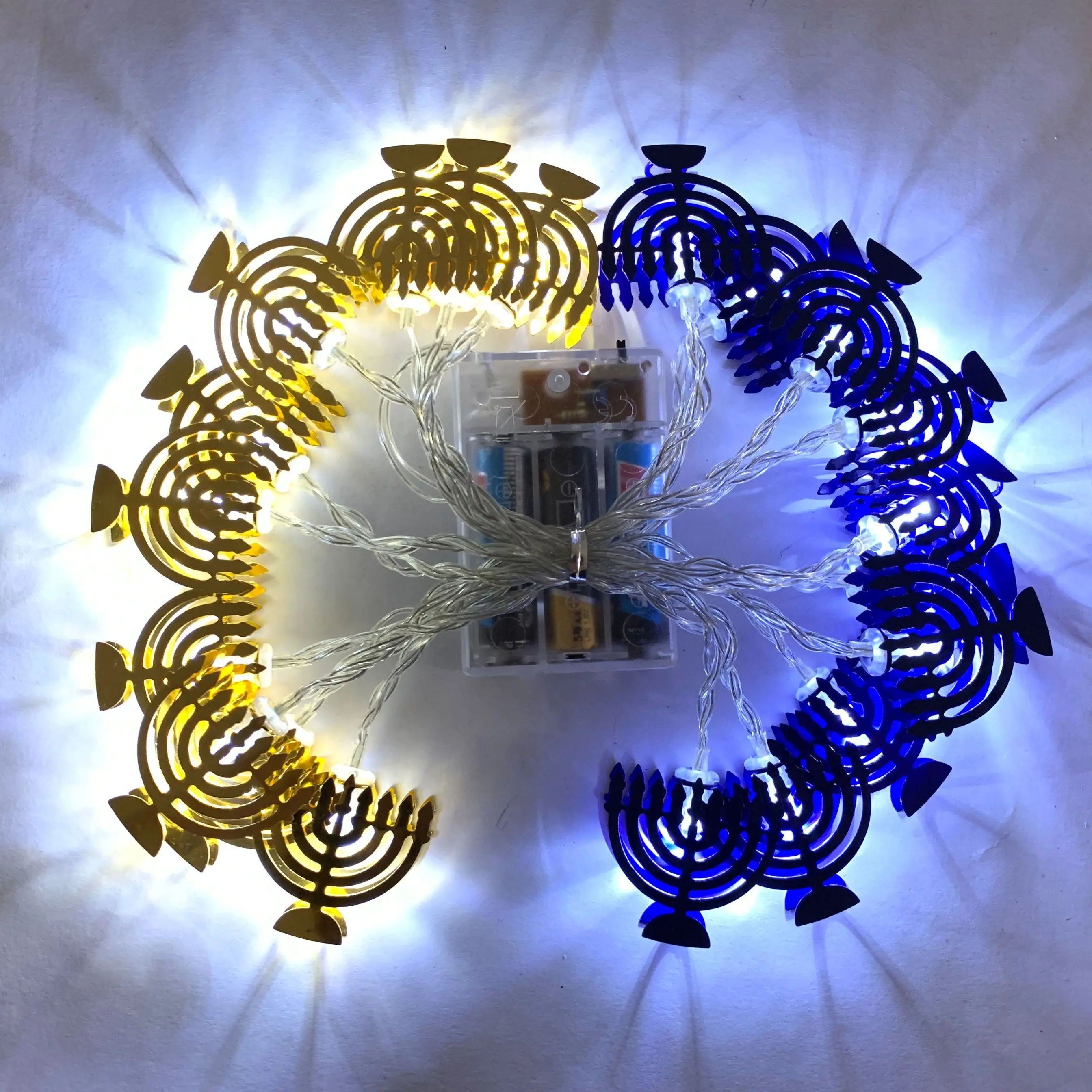 10-20-LED-String-Light-Judaism-Hanukkah-Jewish-Menorah-Festival-of ...
