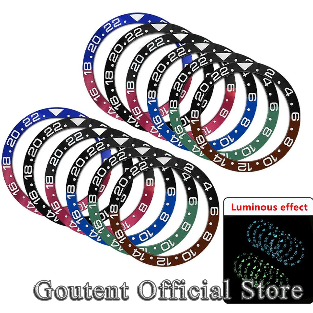 Goutent-38mm-GMT-Super-Luminous-Red-Blue-Black-Green-Ceramic-Aluminum ...