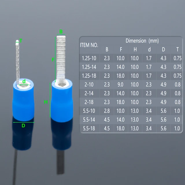 Pvc Szigetelt Penge Terminál Elektromos Huzal Végű Lapos Tű Krimp ...