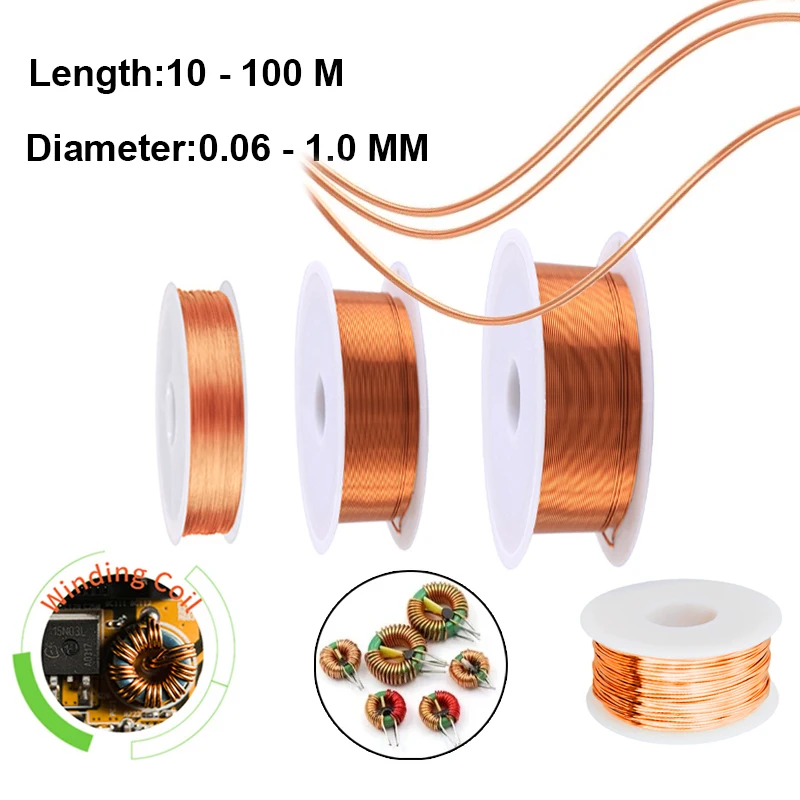 10-100m-Copper-wire-coil-0-06mm-1-0mm-copper-wire-cable-Magnetic-wire ...