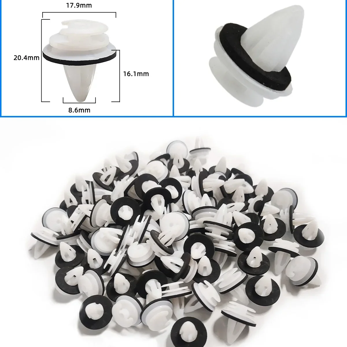 20-50Pcs-Door-Panel-Clips-9mm-Hole-Auto-Fastener-Clip-For-BMW-E34-E36 ...