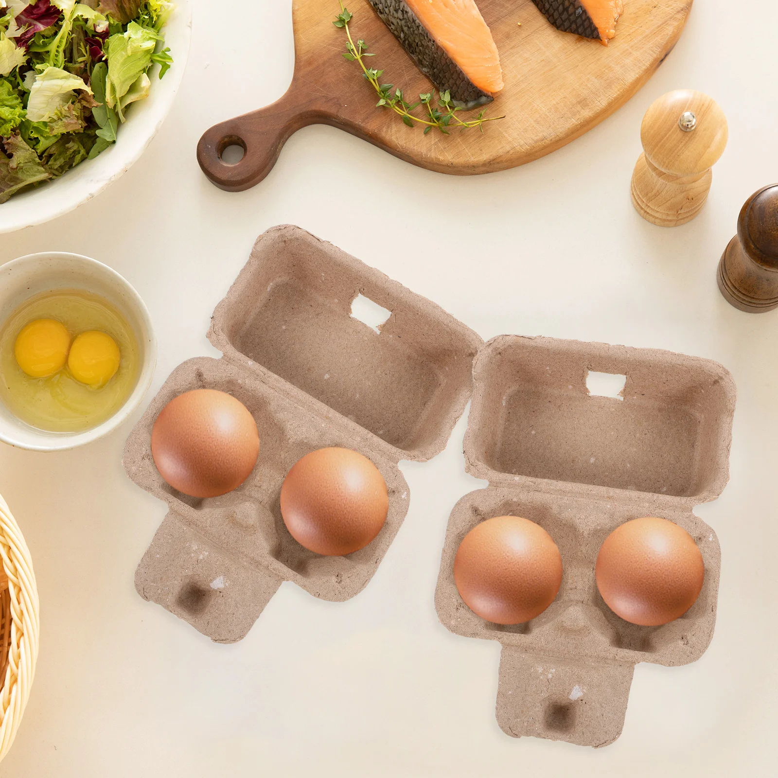 12 Pcs Egg Carton Paper Pulp Container Holder Storage Boxes Bins Egg ...