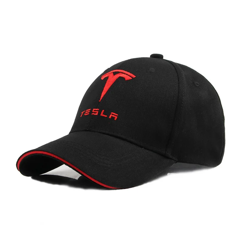 Solid Color Embroidery for Tesla Hat Cotton Cap Trend Sun Protection ...