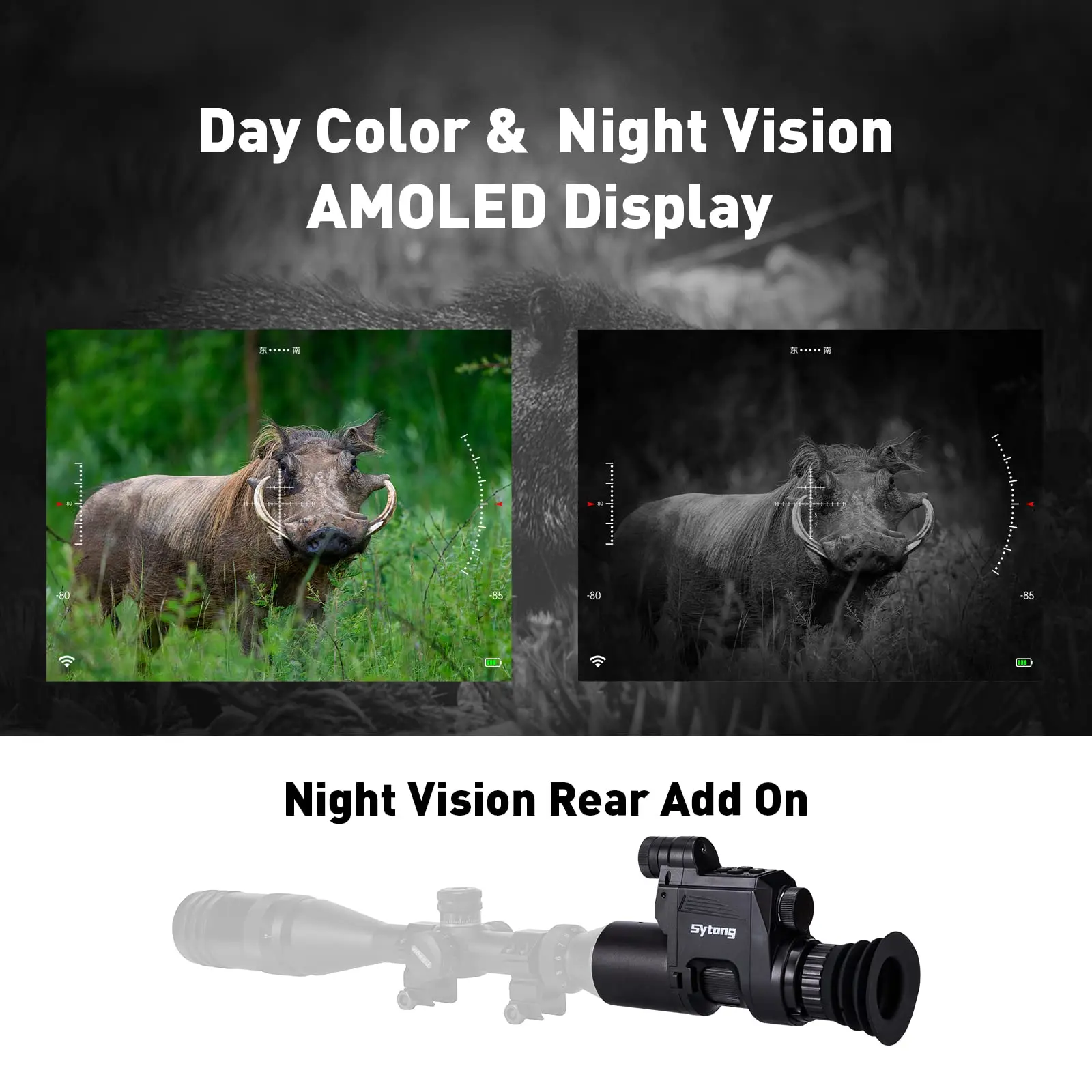 Sytong Rifle Scope HT-60 Digital Night Vision Device Withstand Mount ...