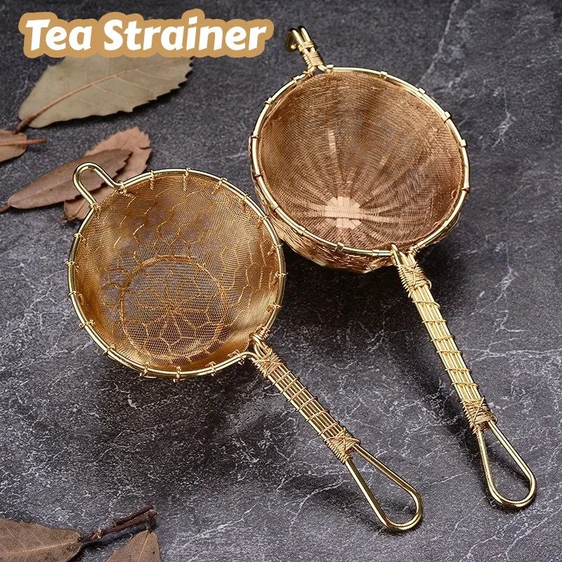 Brass-Tea-Strainer-Portable-Multifunction-Gifts-Mesh-Tea-Filter ...