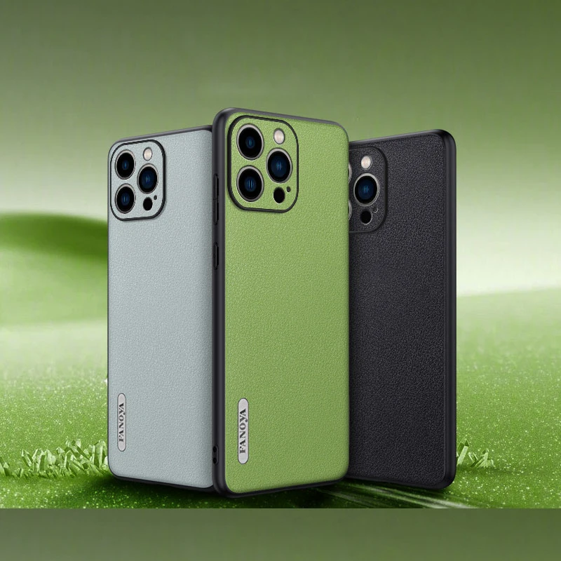 For-iPhone-12-Pro-5G-Skin-Feel-Shockproof-Leather-Case-Soft-Back-Cover ...