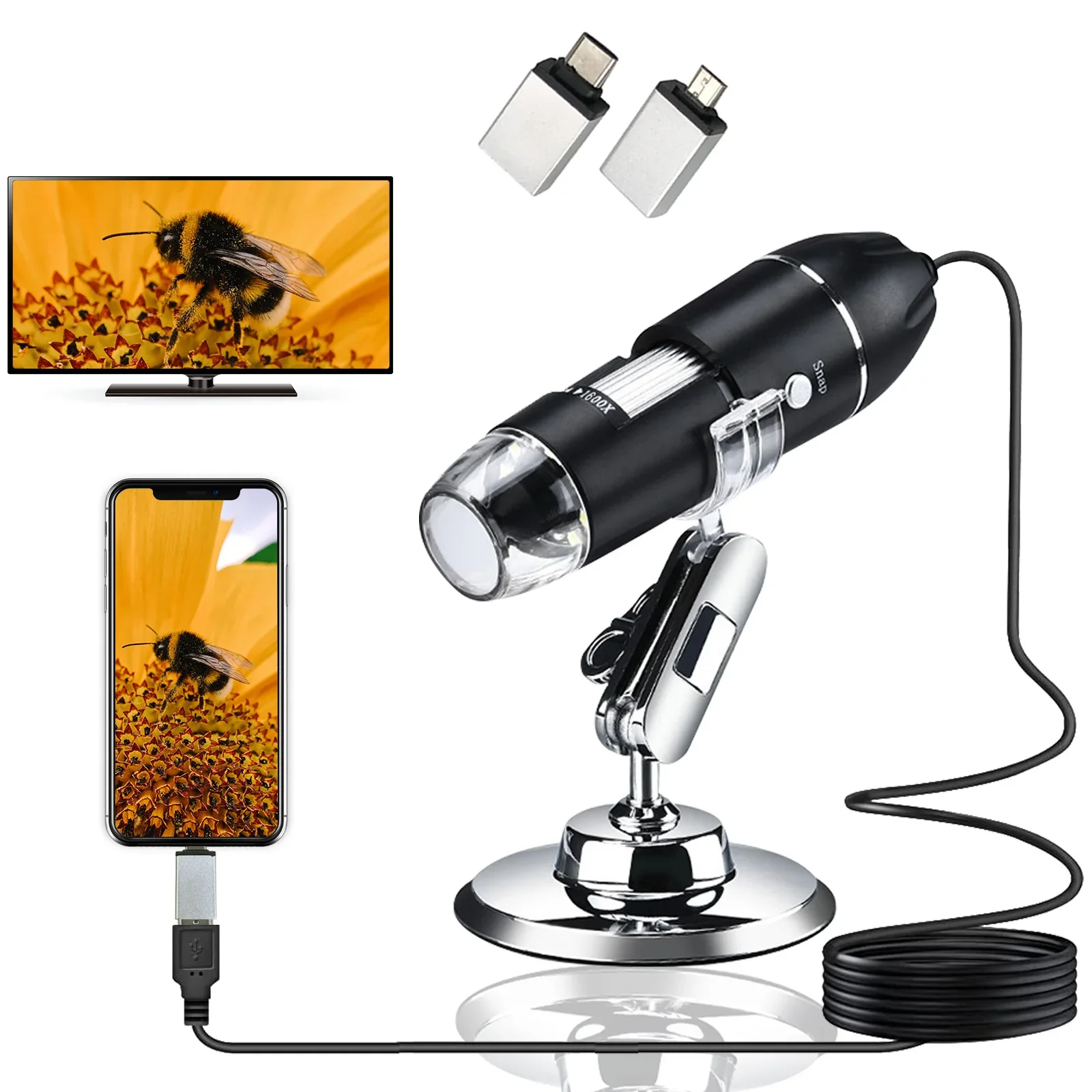 3in1-Type-C-USB-1600X-Digital-Microscope-Camera-Portable-Electronic ...