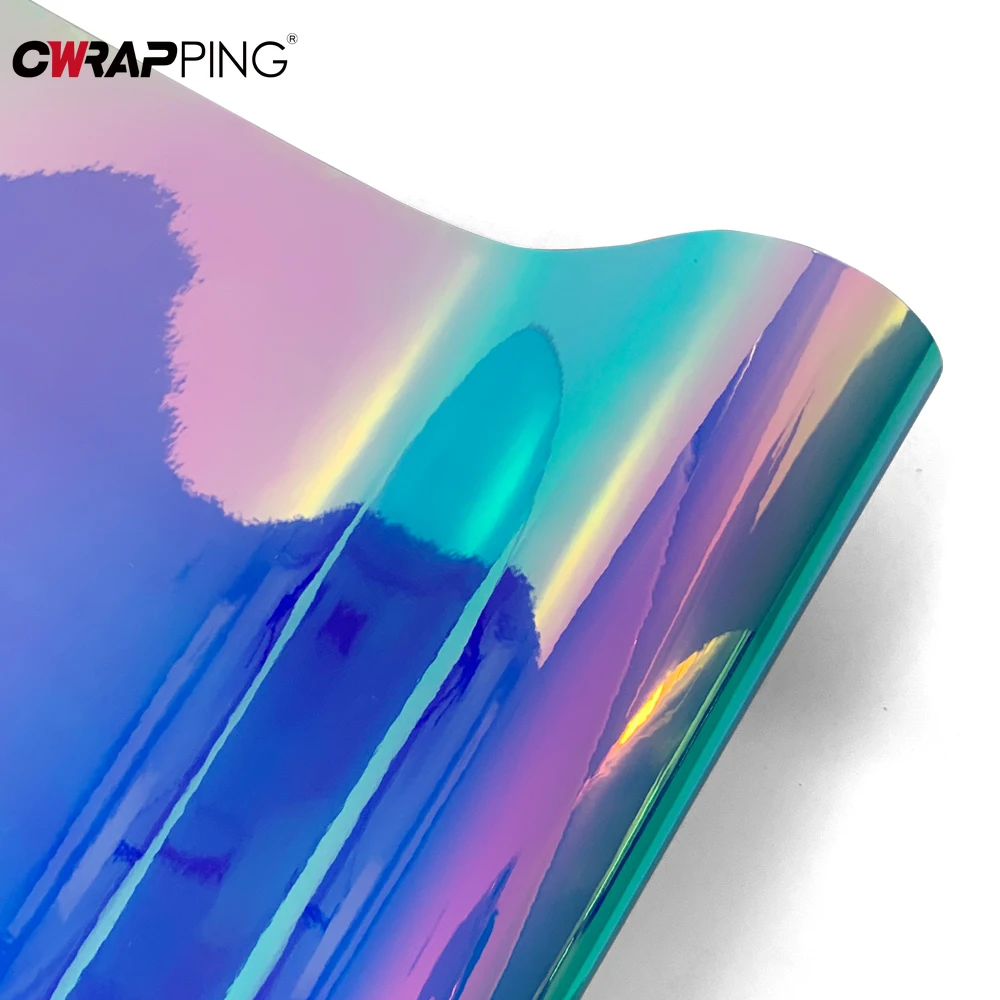 Car-Sticker-Gradient-Blue-Sticker-Rainbow-Electroplated-Blue-Vinyl-Wrap ...