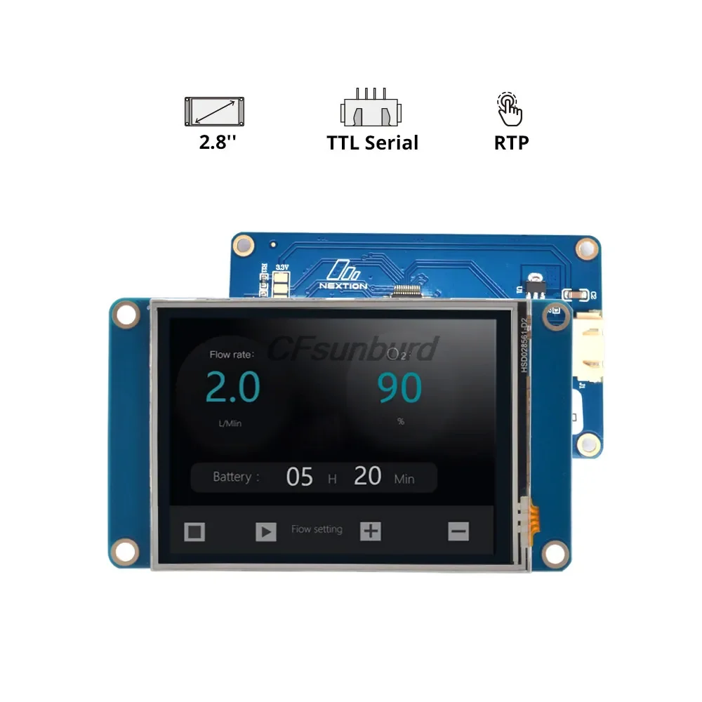 2.8" Nextion HMI Intelligent Smart USART UART Serial Touch TFT LCD Module Display Panel For ...