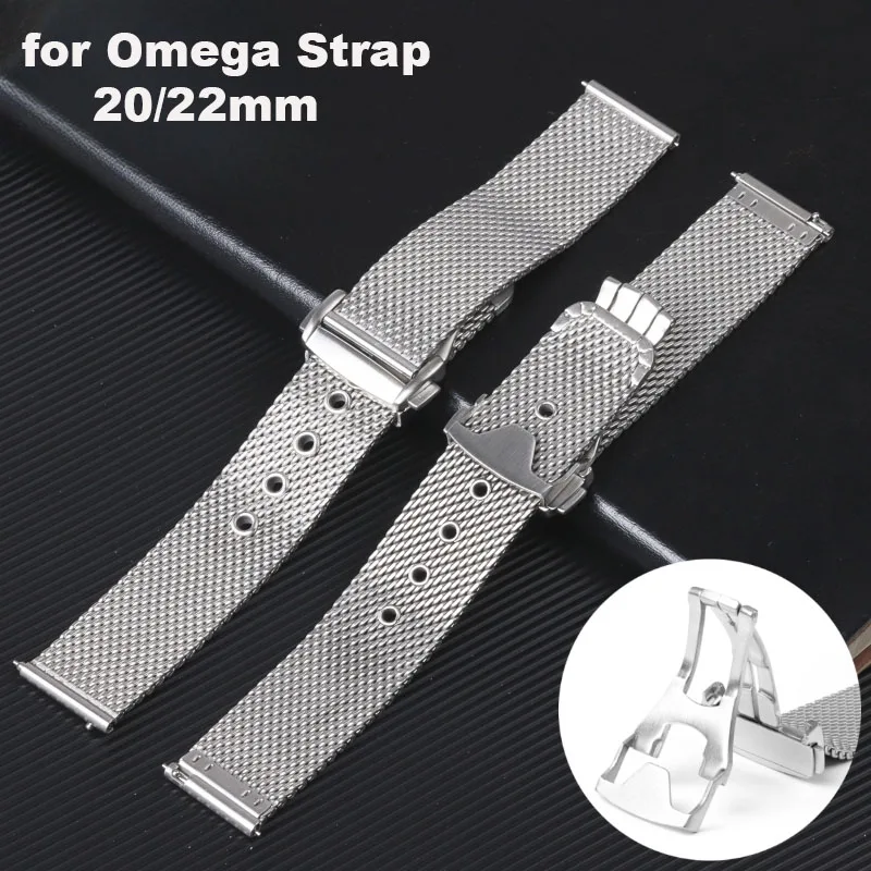 Milanese-Watch-Band-for-Omega-Hippocampus-Seamaster-007-Bracelet-20mm ...