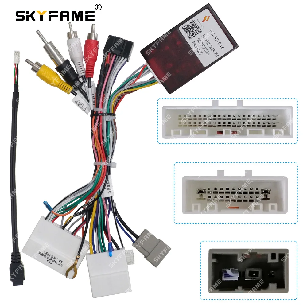 SKYFAME Car 16pin Wiring Harness Adapter Canbus Box Decoder For Nissan ...