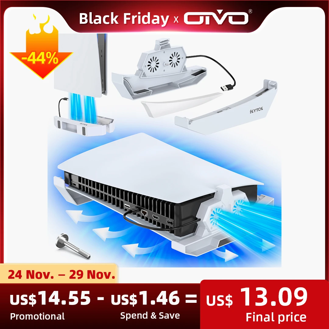 Oivo For Ps5 Console Horizontal & Vertical Cooling Stand Ps5 Dual ...
