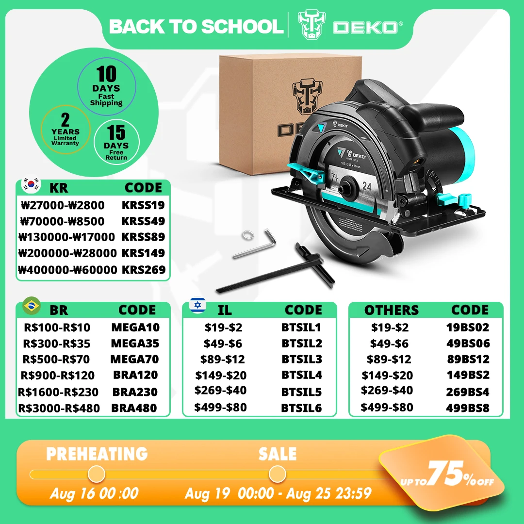 DEKO-Electric-Circular-Saw-185mm-Multifunctional-Cutting-Machine-With ...