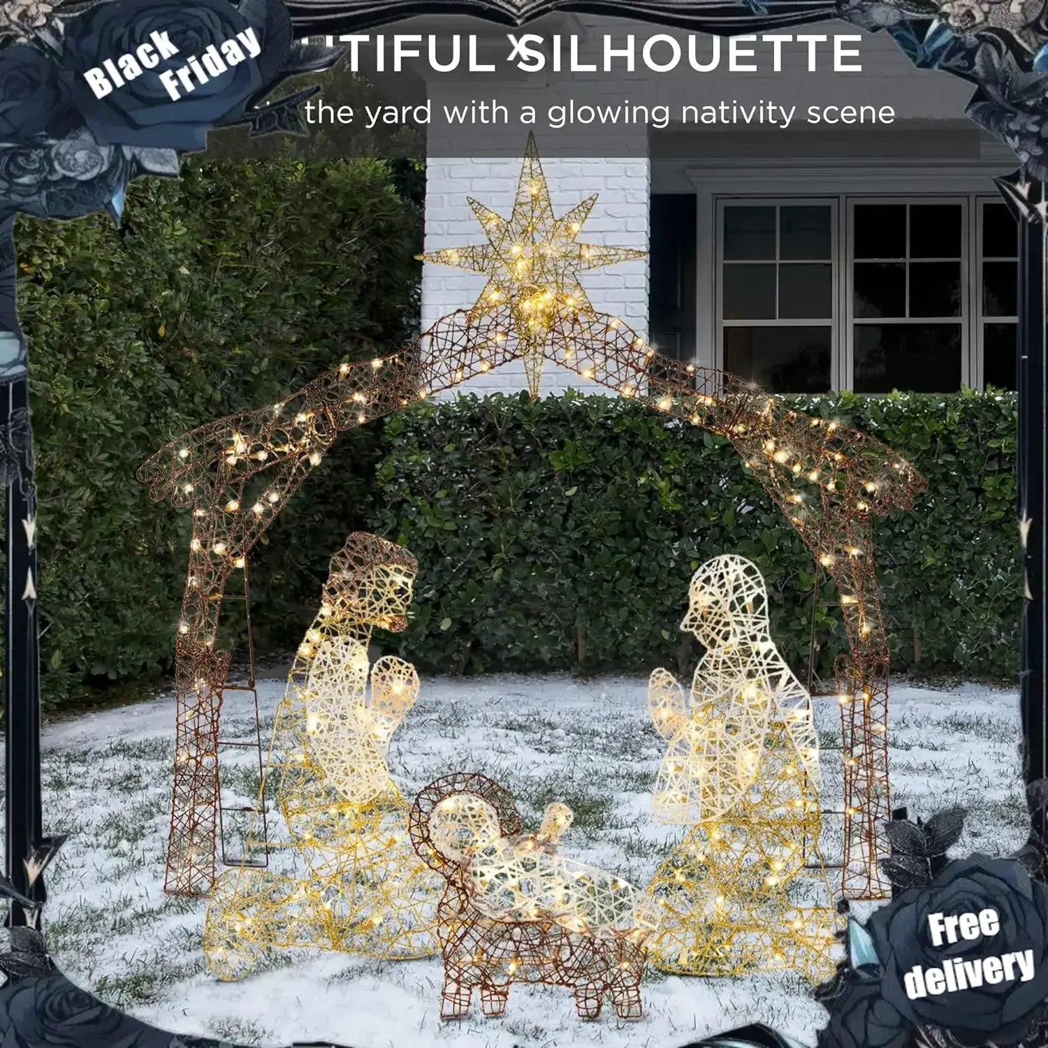 6ft-Lighted-Outdoor-Nativity-Scene-Christmas-Holy-Family-Yard ...