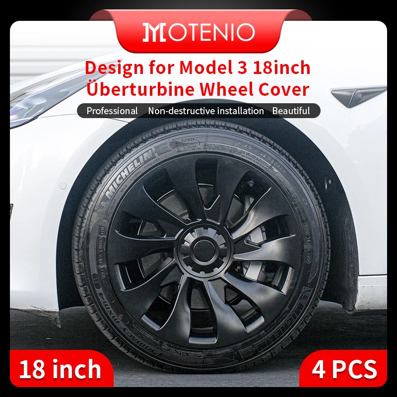 4PCS-18-Inch-Wheel-Cap-For-Tesla-Model-3-2017-2023-Wheel-Cover ...
