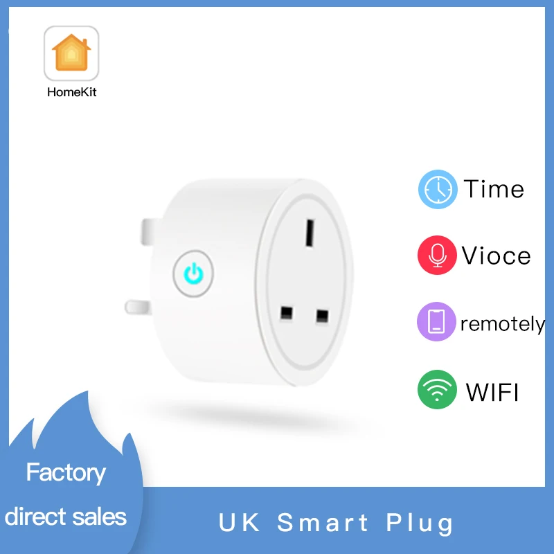 UK-HomeKit-16A-WiFi-Smart-Plug-Smart-Home-Wireless-Socket-Outlet-Siri ...