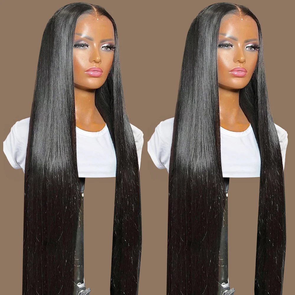 Glueless-Straight-Transparent-Lace-Front-Wig-Preplucked-13x4-No-Glue ...