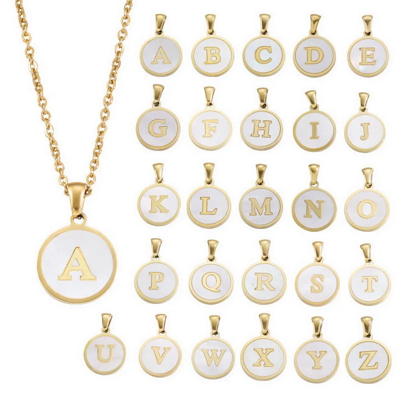 Fashion-Round-Pendant-Accessories-Gold-Color-Letters-Alloy-Double-sided ...