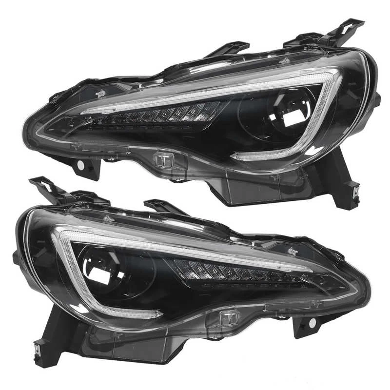 VLAND LED Projector Dynamic Headlights Dual Beams For Toyota 86 ...