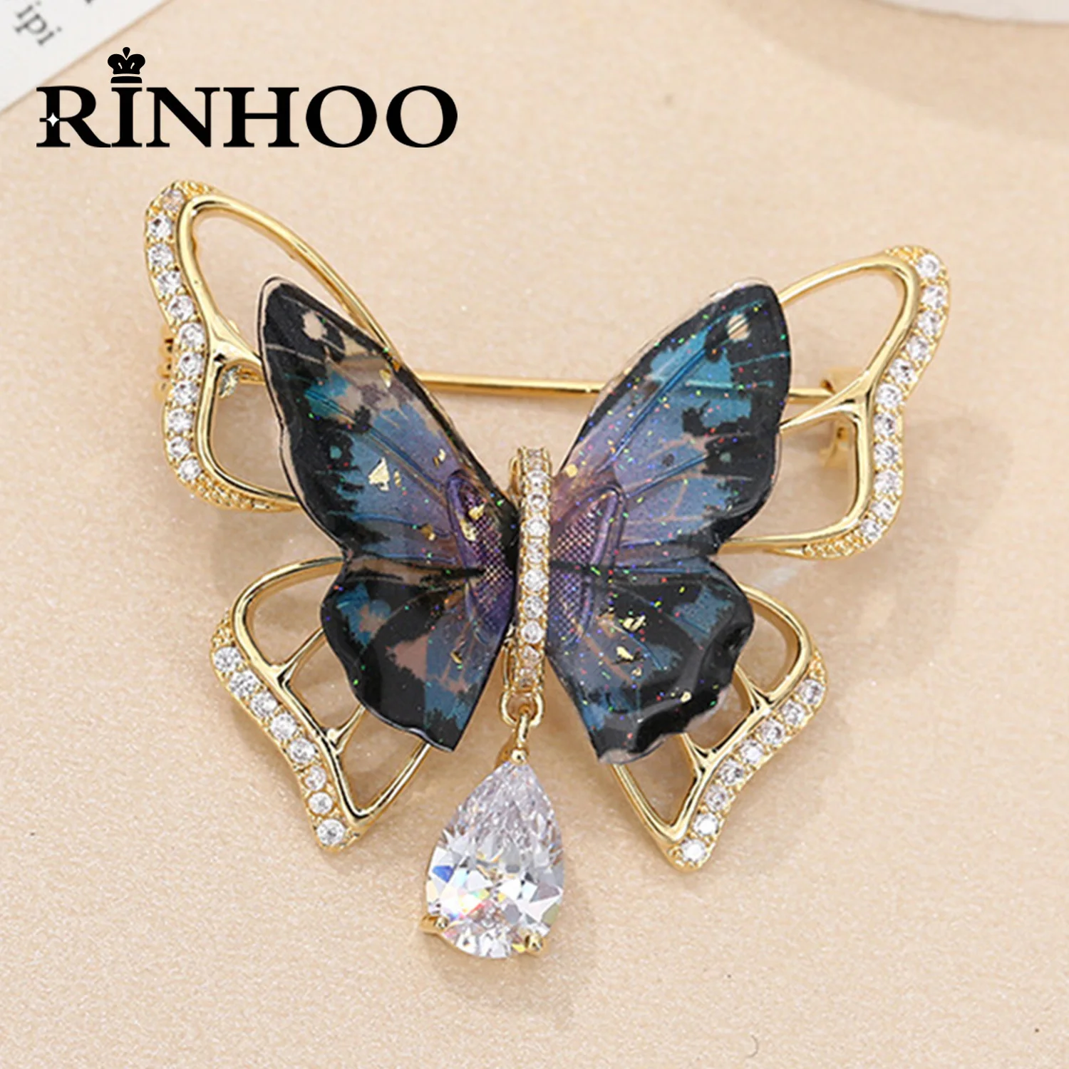 Rinhoo-Transparent-Resin-Wings-Butterfly-Dragonfly-Brooches-For-Women ...