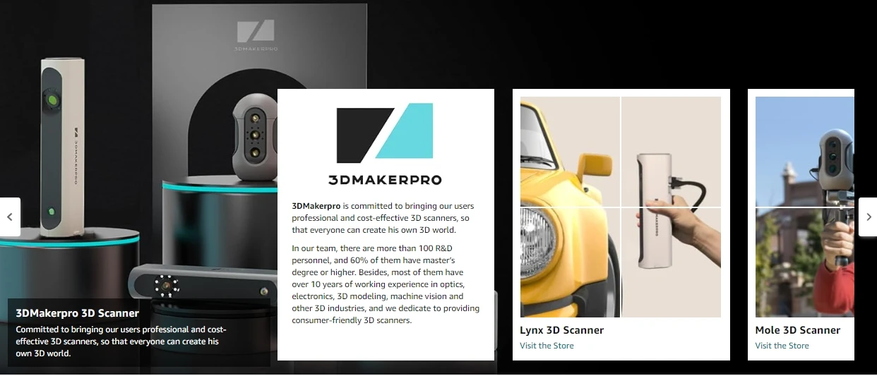 3DMakerpro Lynx 3D Scanner Luxury Kit for 3D Printers 0.1mm Accuracy L ...