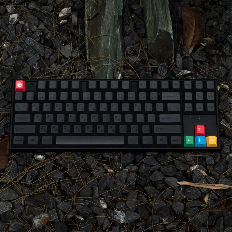 130-Keys-Minimalist-Black-PBT-Keycap-Gaming-Mechanical-Keyboard-Cherry ...