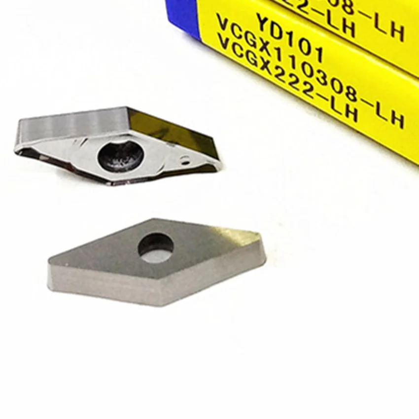 ZC CT VCGX110302 LH YD101/VCGX110304 LH YD101/VCGX110308 LH YD101 CNC 카바이드 인서트 알루미늄, 비철 금속 10 개 ...