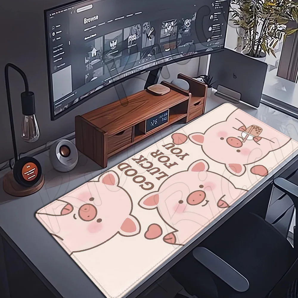 Cute Pink Pig MousePad XXL Mouse Pad For Girls Big Desk Mat Carpet Pad ...
